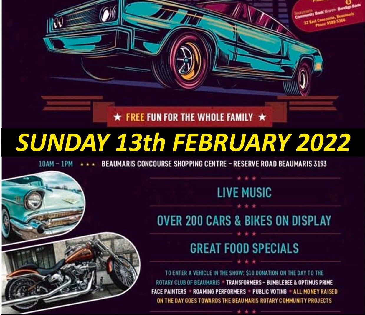 Beaumaris Concourse Car & Bike Show - Sunday 13 February 2022